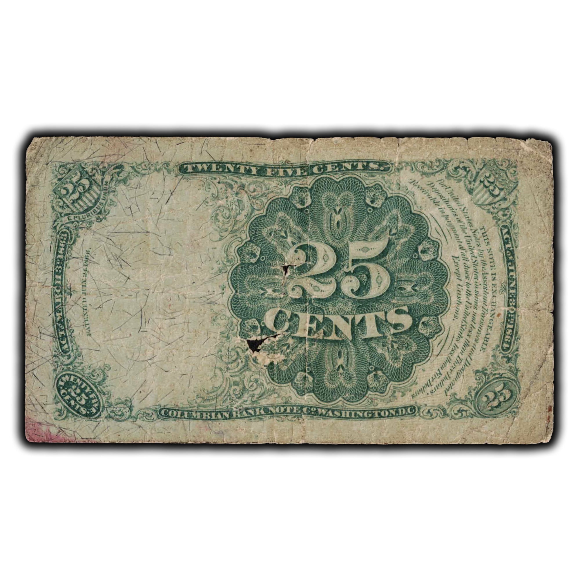 SOLD United States 1874 25 Cents Fractional Currency Note - The Toronto ...