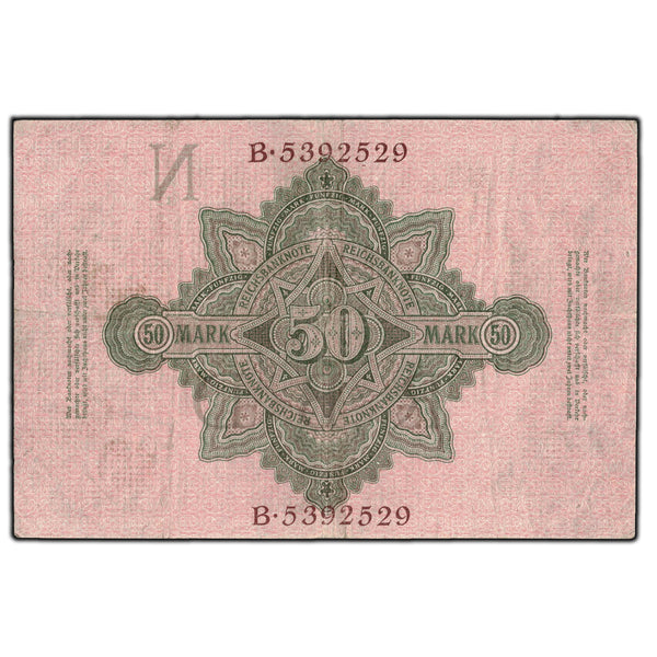 SOLD Germany 1910 50 Mark Note P #41 - The Toronto Coin Shop